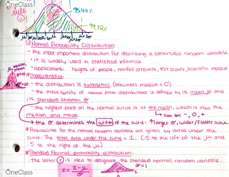 OPRE 3360 Lecture 15: OPRE 3360- Chapter 6, Part 1 Notes - OneClass